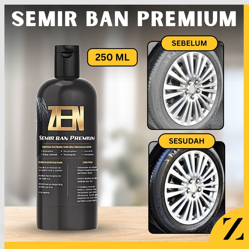 Jual Zen Semir Ban PREMIUM Trim Tyre Tire Shine WAX Mobil Motor Roda ...