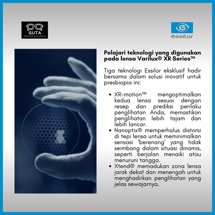 Jual Lensa Kacamata Progresif Crizal Essilor Varilux XR Track With Blue ...