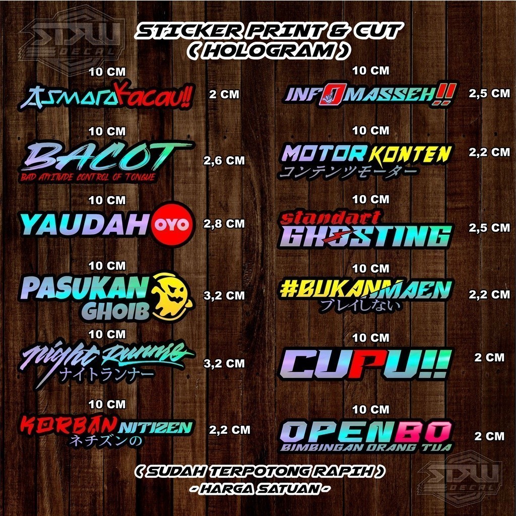 Jual Sticker Racing Print Stiker Racing Sticker Motor Stiker Motor ...