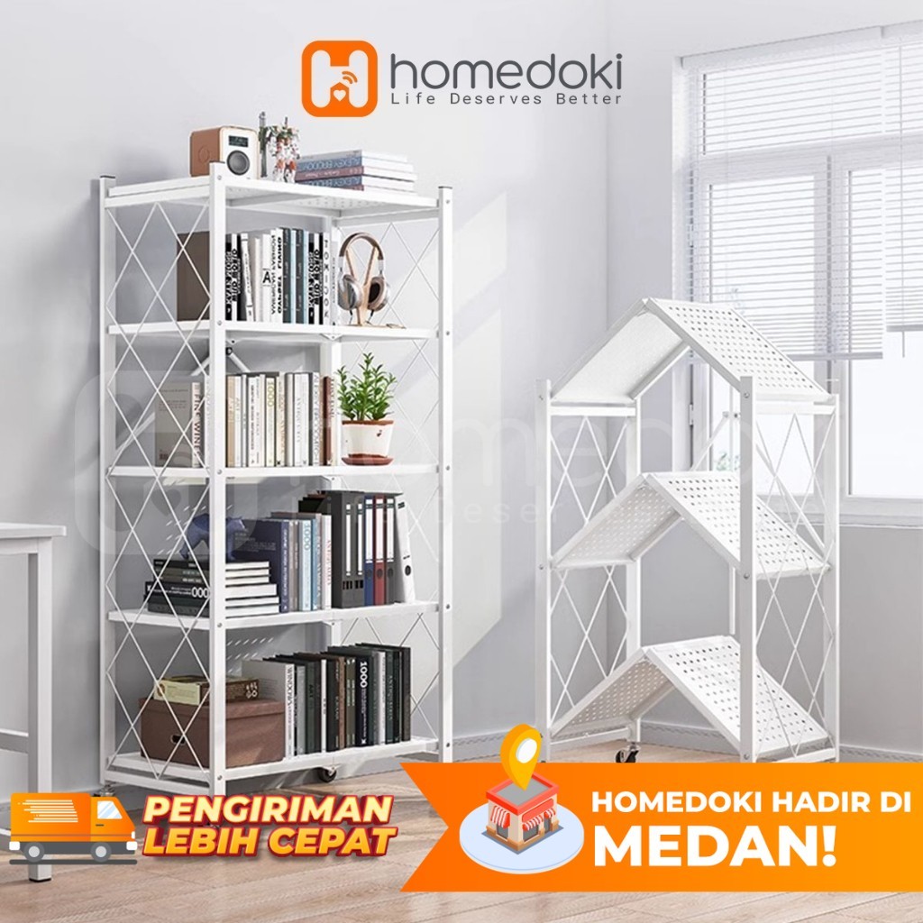 Jual Homedoki rak Lipat multifungsi serbagun/rak buku minimalis/rak ...