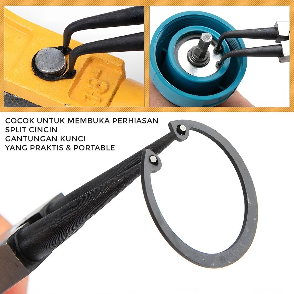 Jual Tang Circlip 7 inch 4in1 Tang Snap Ring Set Bengkok Tang Penjepit ...