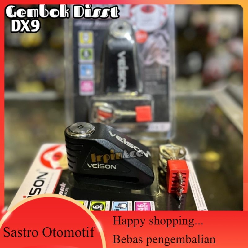 Jual Pengaman Motor | KUNCI DISK MEREK VEISON DX 9 UNIVERSAL MOTOR Lock ...