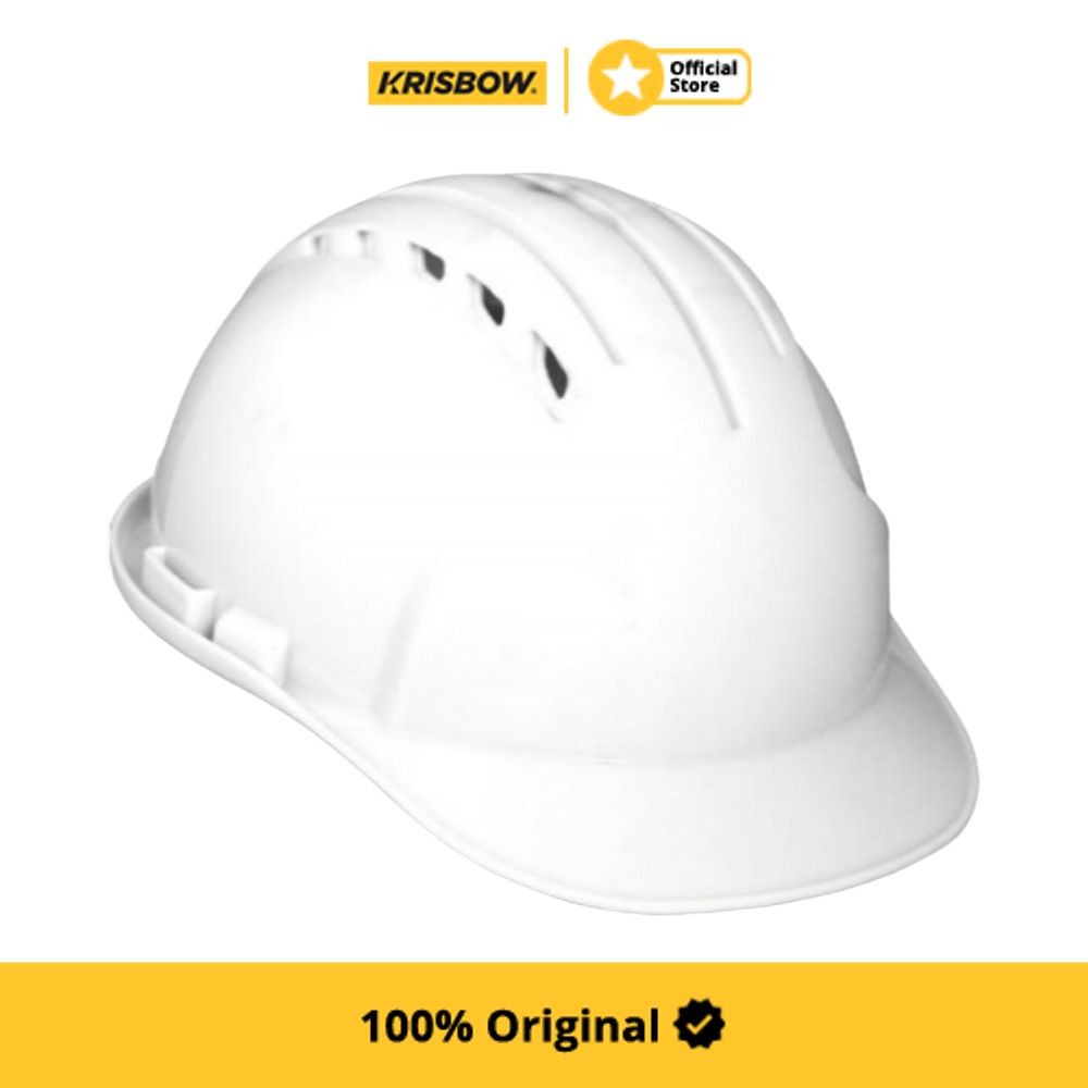 Jual Krisbow Helm Keselamatan Kerja Front Brim Ecm Hdpe - Putih Safety ...
