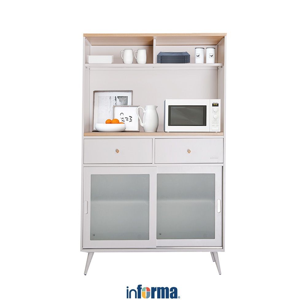 Jual Informa Lewin Kabinet Dapur Metal - Putih/Cokelat Oak Kitchen ...