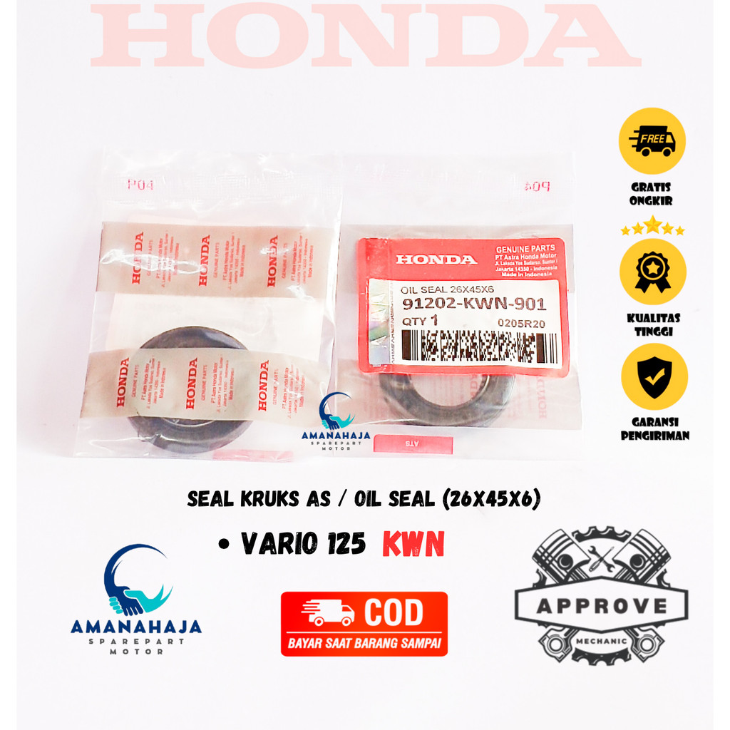 Jual ( GARANSI ) ORI SEAL KRUK AS MOTOR HONDA VARIO 125 (KWN) | SPAREPART ORIGINAL HONDA ...