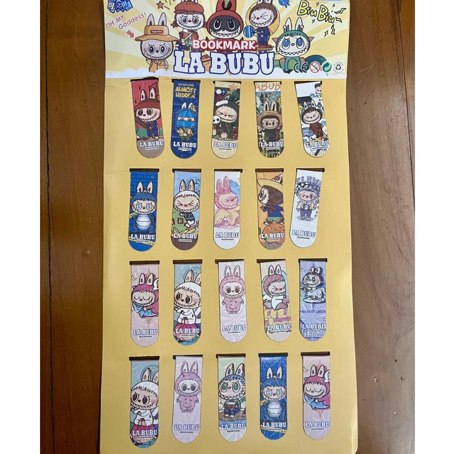 Jual Grosir (20pis) Pembatas Buku Labubu Pembatas Buku Magnet Labubu ...