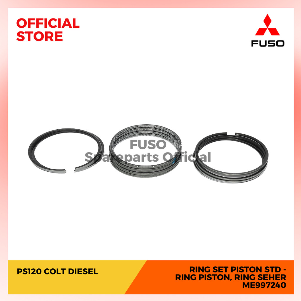 Jual Fuso Ring Set Piston Std - Ring Piston, Seher - PS120 Colt Diesel [ME997240] Mitsubishi ...