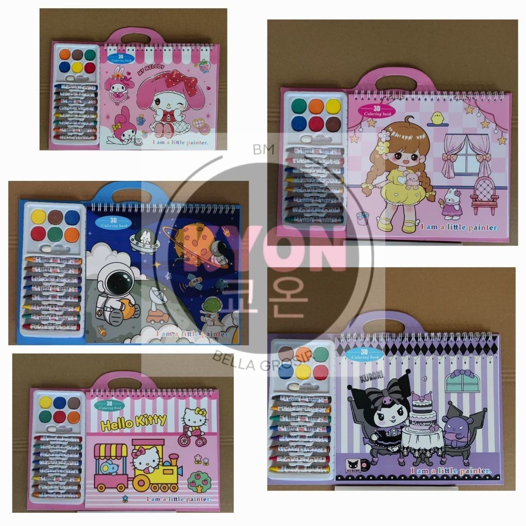 Jual KYON | BUKU CRAYON DRAWING COLORING BOOK SANRIO / Buku Gambar ...