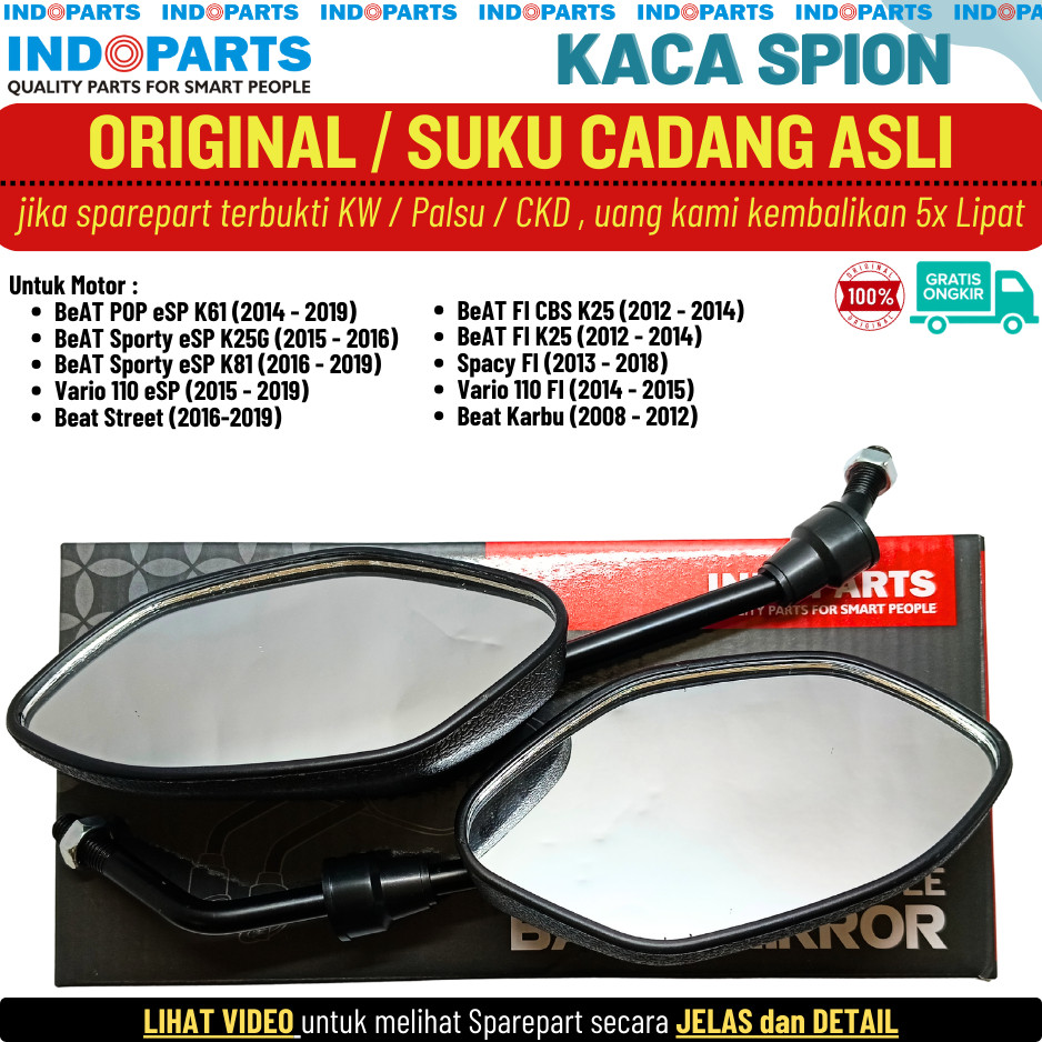 Jual Kaca Spion Kanan Kiri Beat Fi POP Street Spacy Genio Vario 110 Fi ...