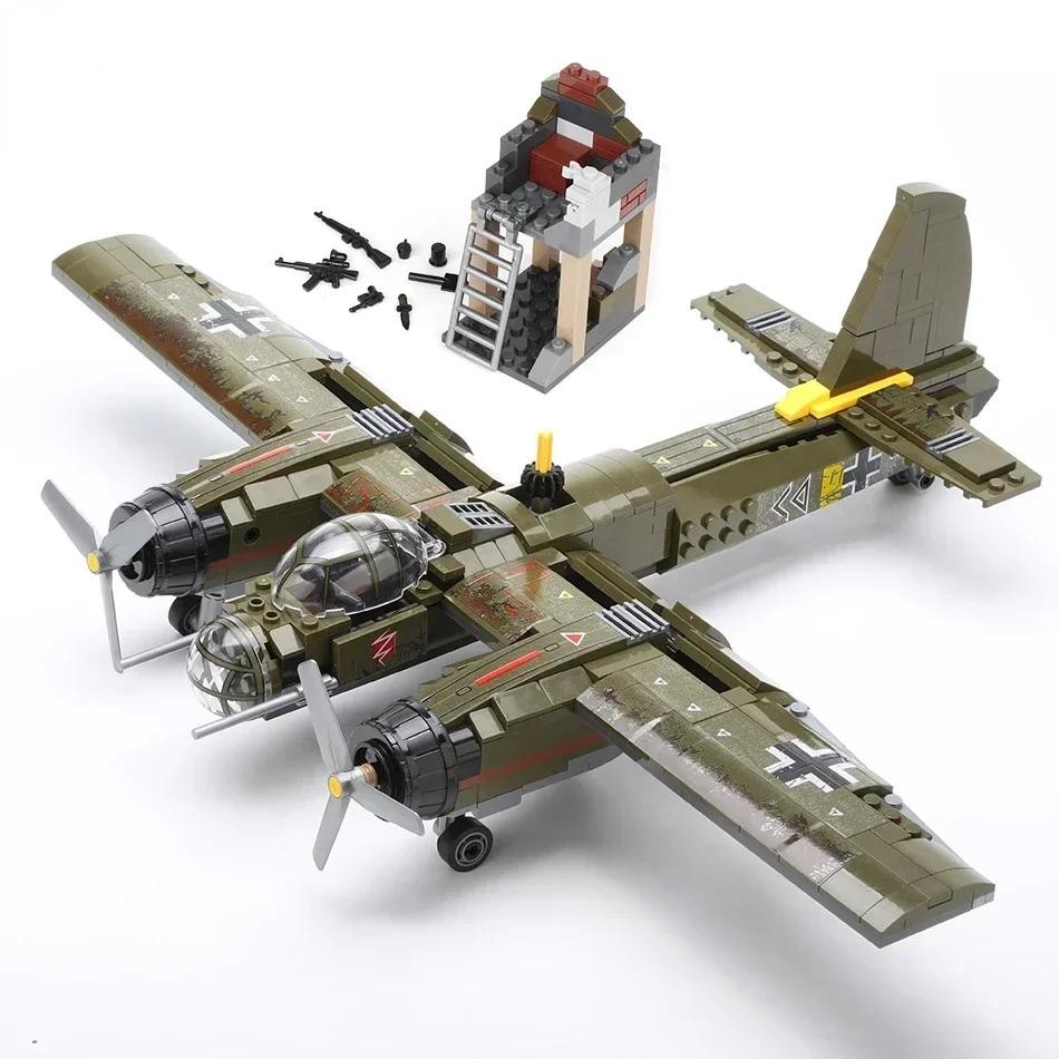 Jual 559pcs Military Ju-88 Bombing Plane Building Block WW2 Helicopter ...
