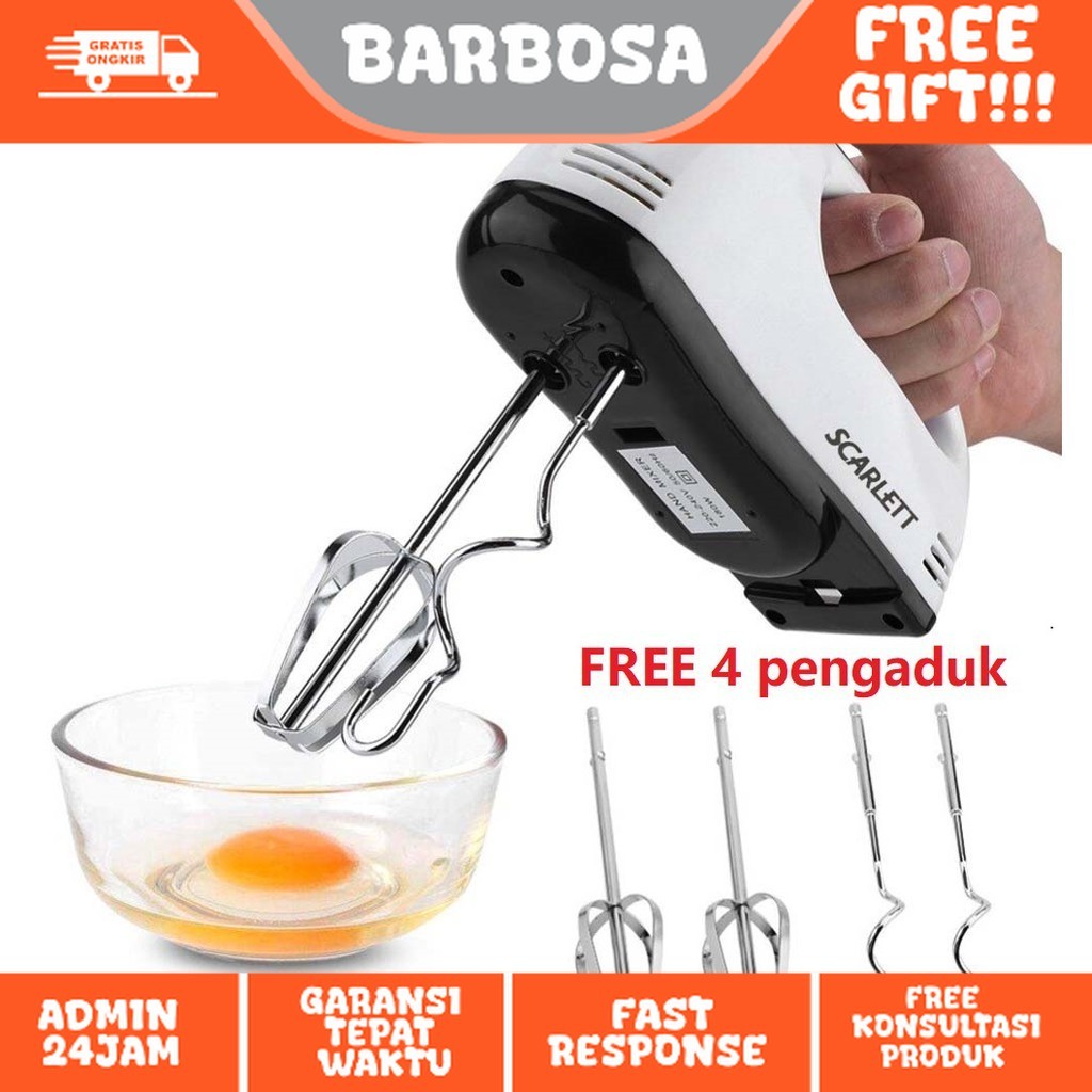 Jual Hand Mixer Elektrik Pengaduk Adonan Roti Kue 7 Speed / Alat ...