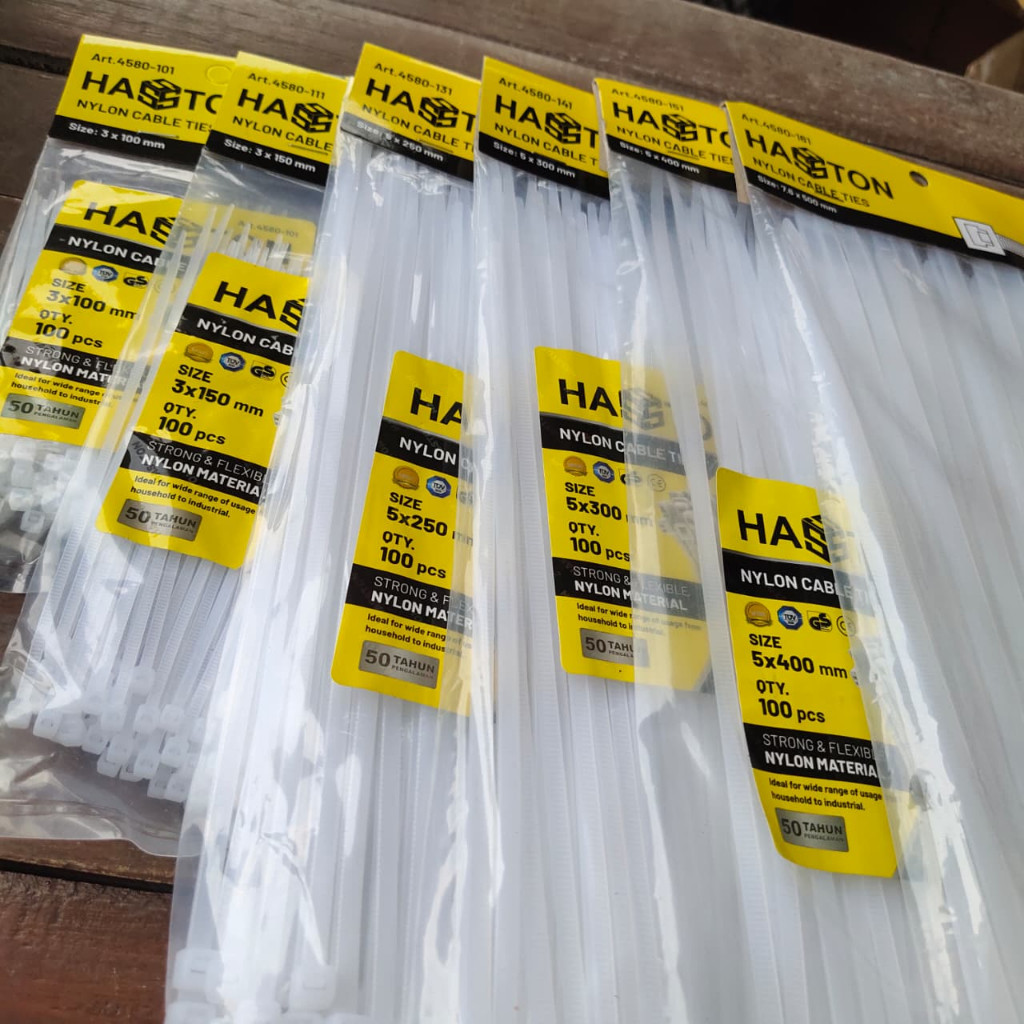 Jual Kabel tis Tebal PUTIH/Kabel tis nilon/Cable ties tie HASTON PROHEX ...