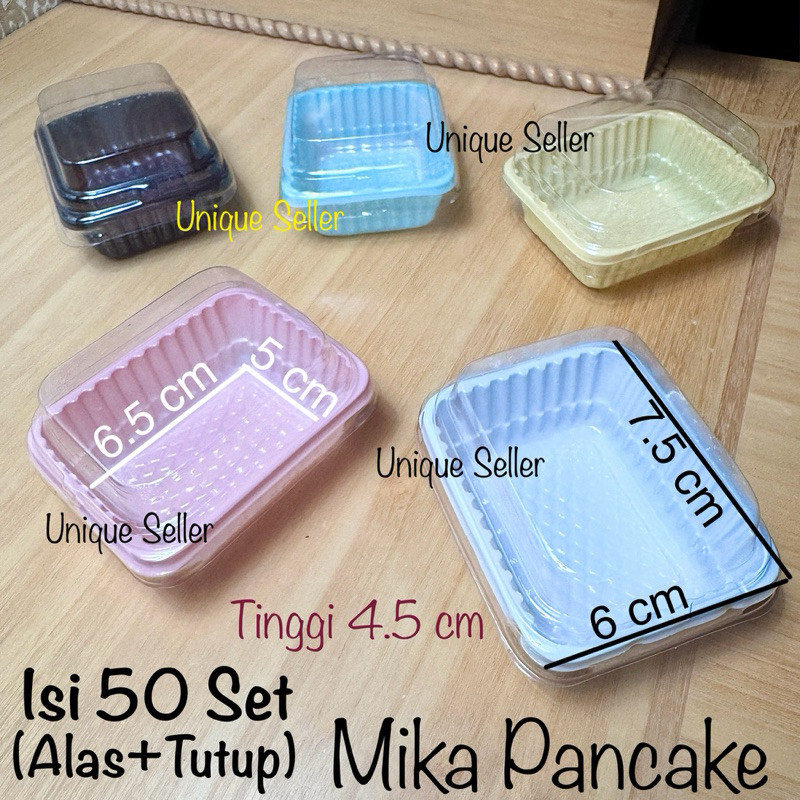 Jual [Isi 50] Mika Pancake Durian Mini Coklat Pink Putih Biru Ivory ...