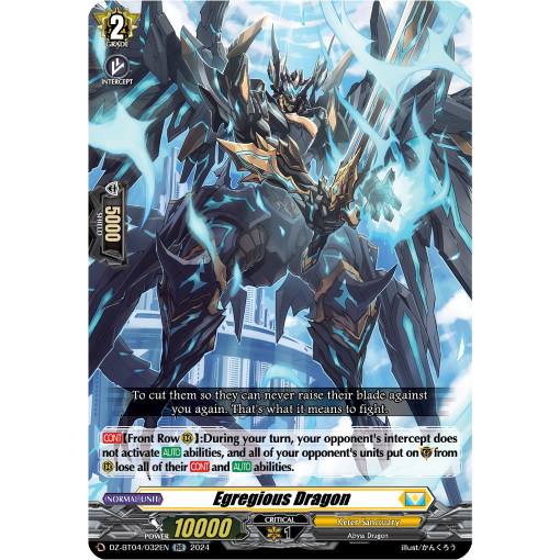 Jual Vanguard Egregious Dragon DZ-BT04/032EN RR | Shopee Indonesia