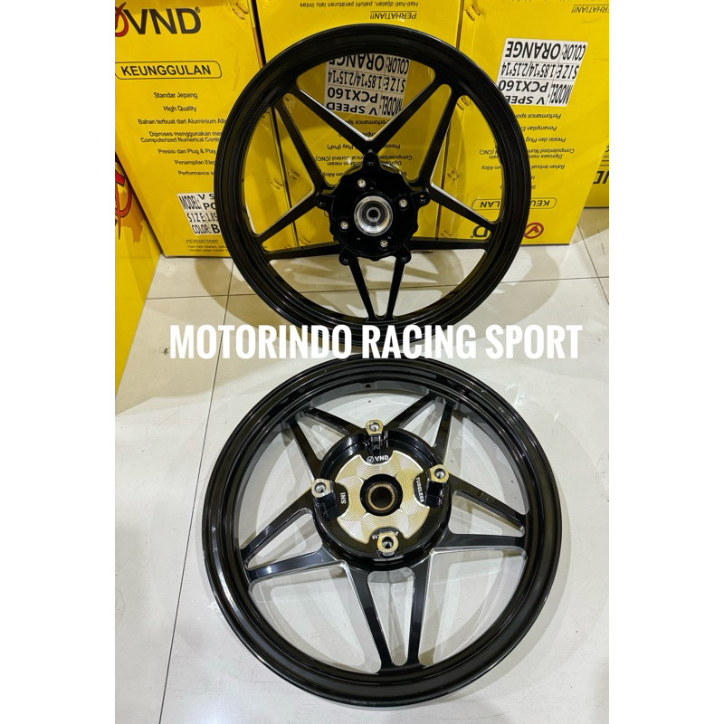 Jual VELG VND V SPEED BINTANG PCX 160 ABS & PCX 160 CBS / VND V SPEED 185x14 & 215x14 VELG VND ...