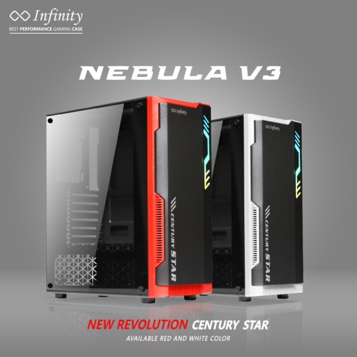 Jual Casing INFINITY NEBULA V3 - ATX, mATX Gaming Case - MERAH | Shopee ...