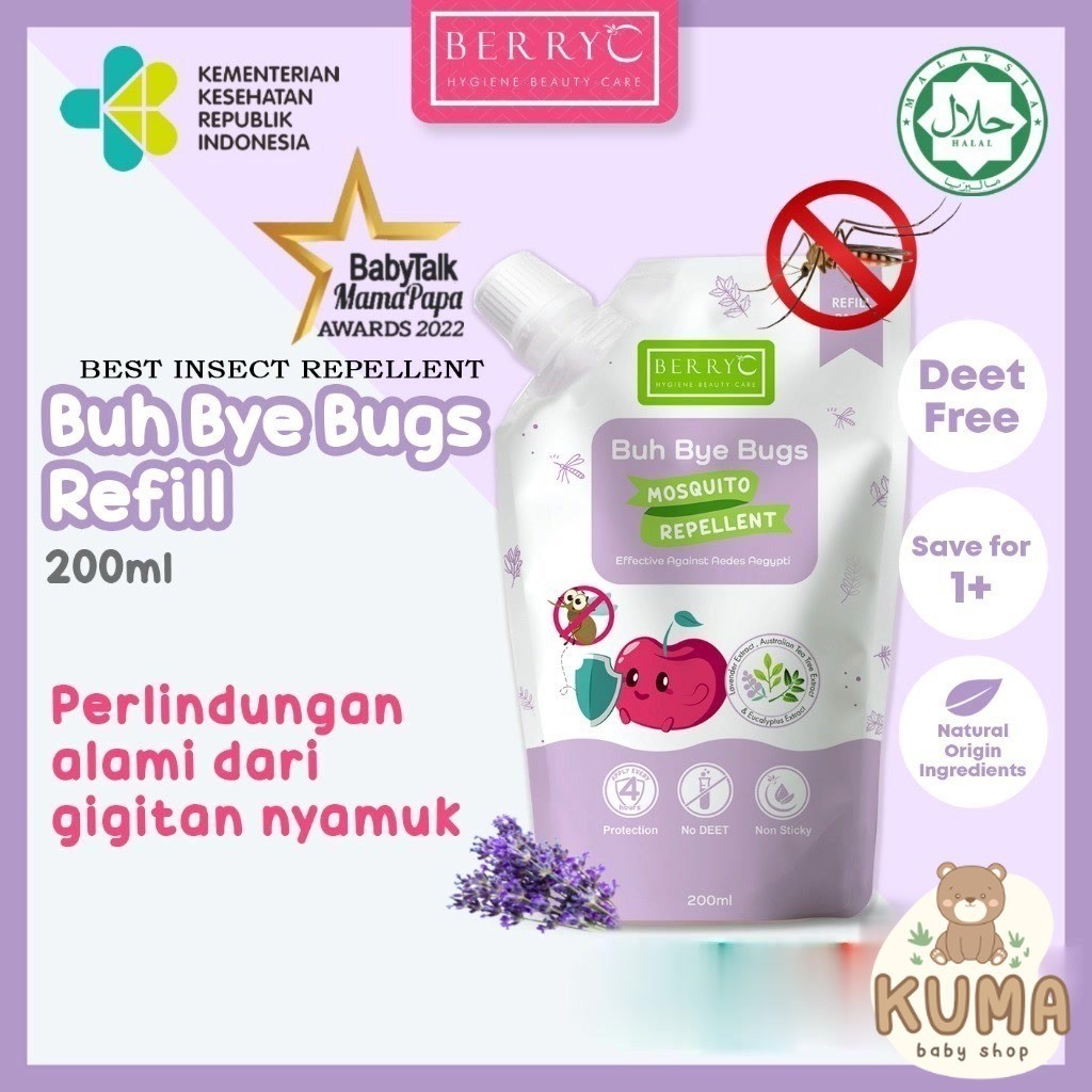Jual BerryC Buh Bye Bugs 200ml Mosquito Repellent Spray Anti Nyamuk ...