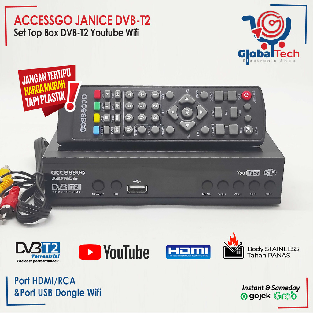 Jual STB Set Top Box DVB-T2 Wifi AccessGo Body Full Metal | Shopee ...