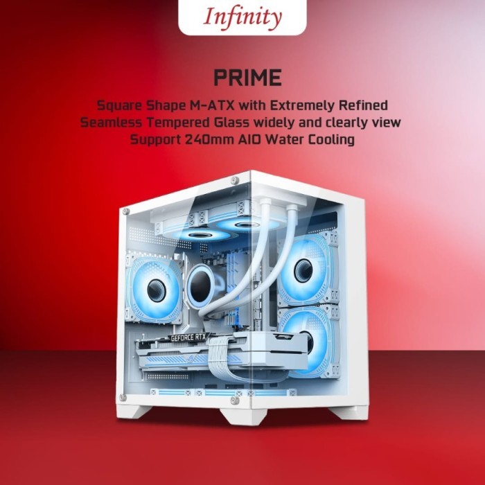 Jual CASING INFINITY PRIME - mATX Casse Tanpa Fan - WHITE | Shopee ...