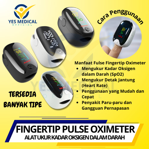 Jual Fingertip Pulse Oximeter Alat Pengukur Detak Jantung Kadar Oksigen AD901 SMH01 | Shopee ...