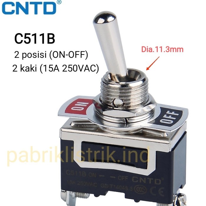Jual TK99 Toggle switch 2 posisi ON OFF 2 kaki C511B 511B 15A CNTD | Shopee Indonesia