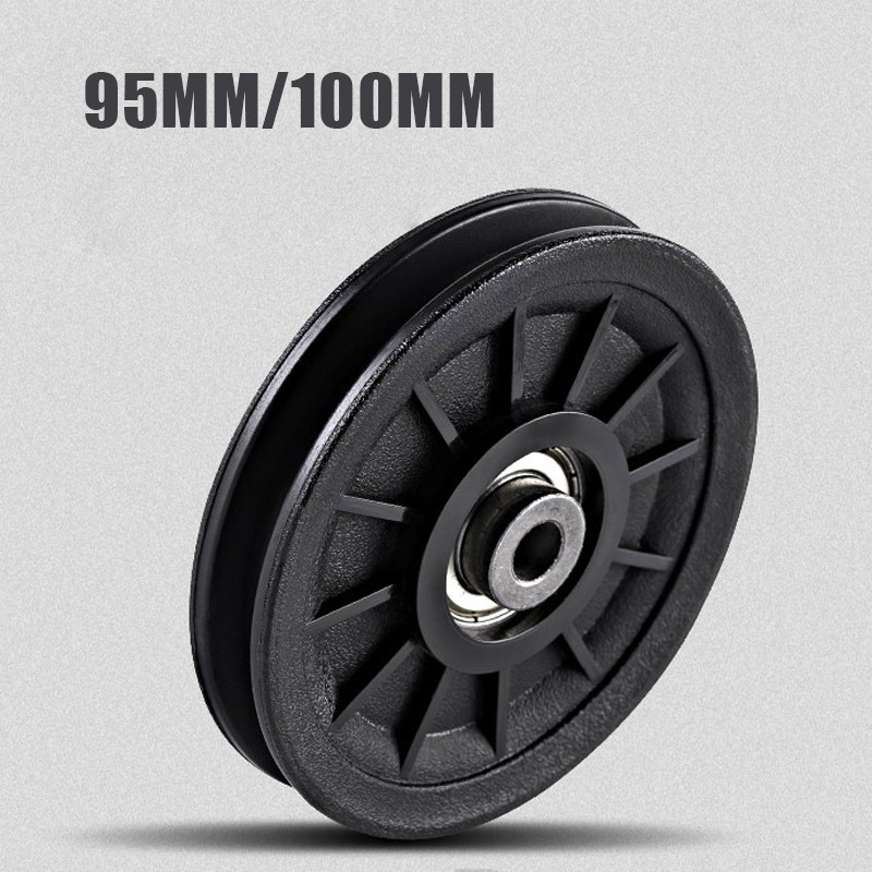 Jual 95/100mm Roda Katrol Gym Pulley Gym Nylon Bearing Pulley Wheel ...