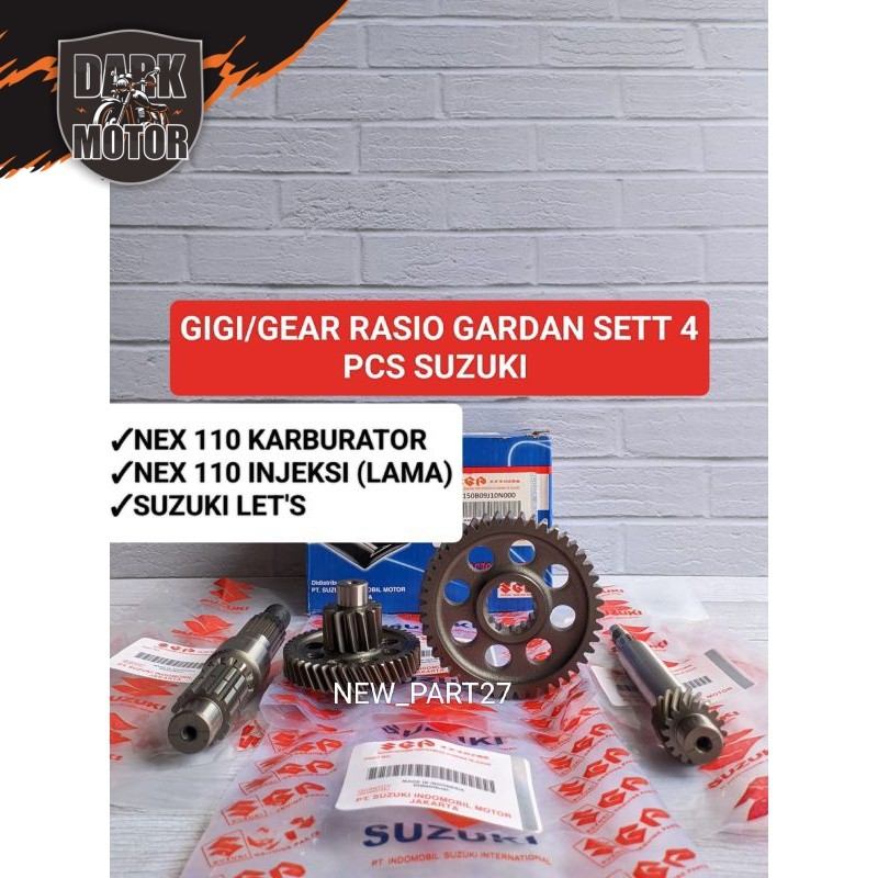 Jual Gigi/Gear rasio gardan sett Suzuki Nex 110 karbu/Nex 110 injeksi ...