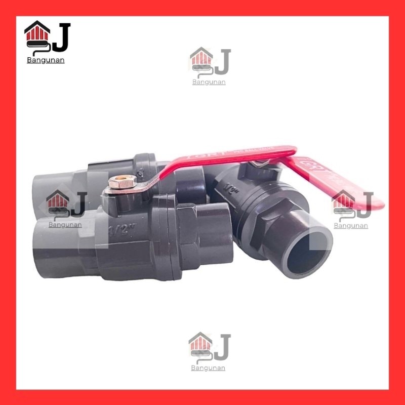 Jual AJB - Ball Valve Stop Kran PVC Keran Gagang Stainless 1/2 Inch GRT Stop Kran | Shopee Indonesia