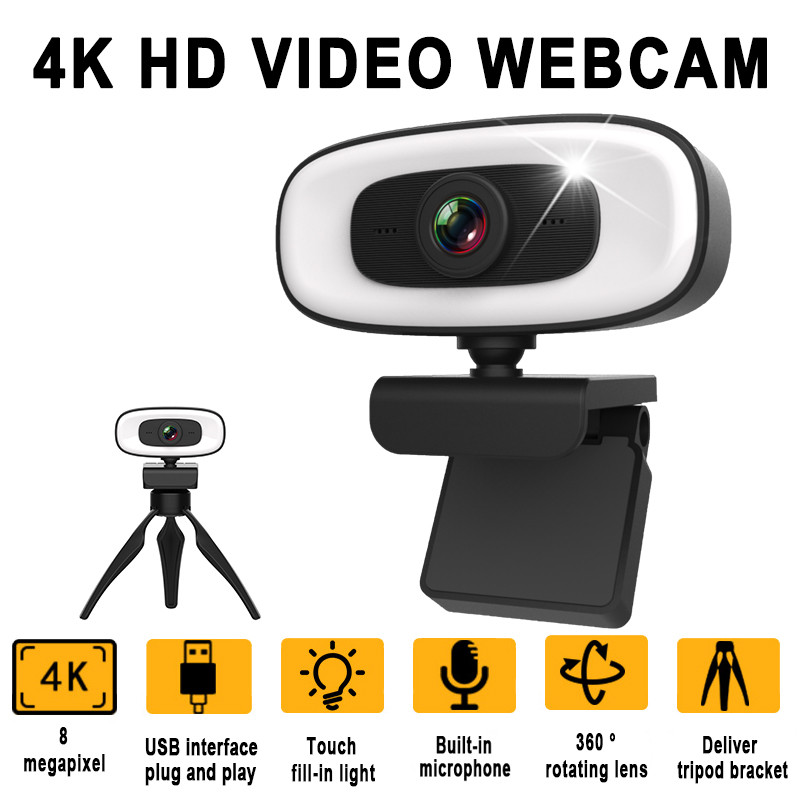 Jual Mini 4K Webcam USB Computer 2K Webcam For PC Laptops Live ...