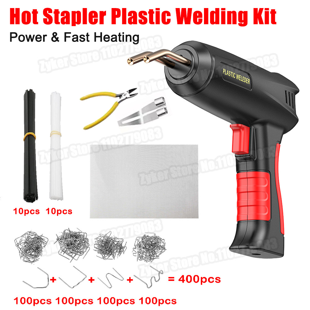 Jual 2 in 1 Plastic Welding Kit Hot Stapler Soldering Gun 6/4 Types ...