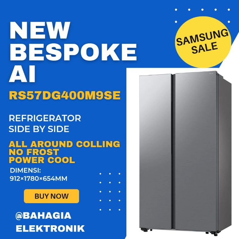 Jual SAMSUNG RS57DG4000M9SE / RS57 KULKAS SIDE BY SIDE 583L DIGITAL ...