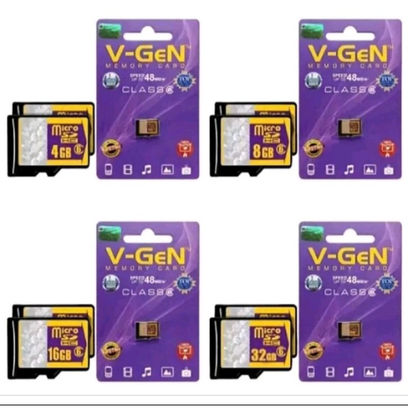 Jual Kartu Memory V gen 4gb 8gb 16gb Class 6 MMC Memory micro SD card ...