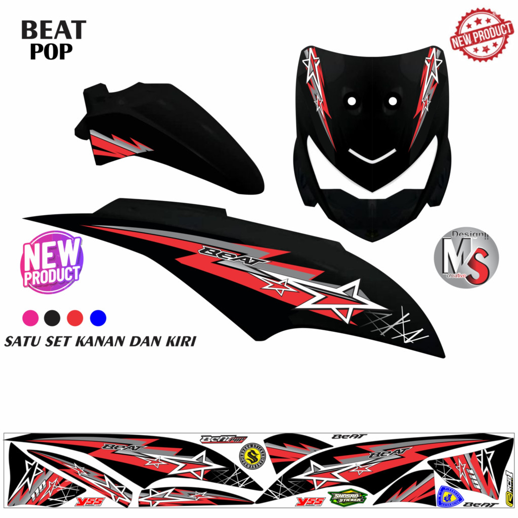 Jual STIKER VARIASI VINIL HONDA BEAT POP STRIPING B10 VARIASI RACING ...