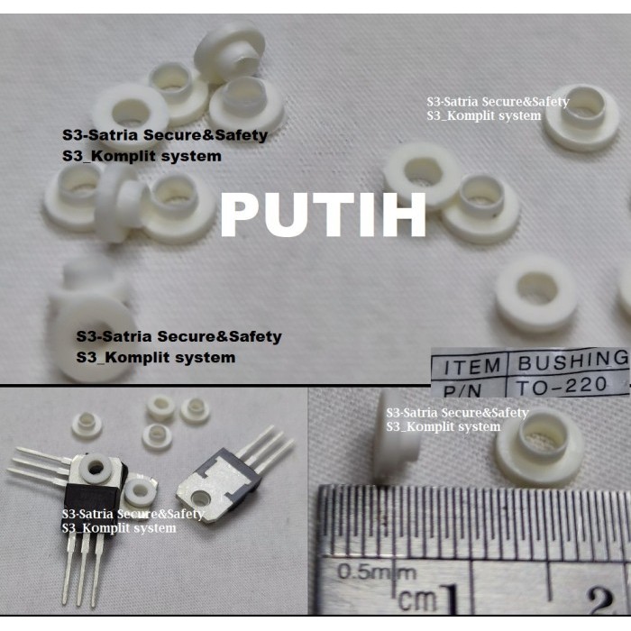 Jual plastik Bushing TO-220 isolator kancing transistor TO220 mosfet ...