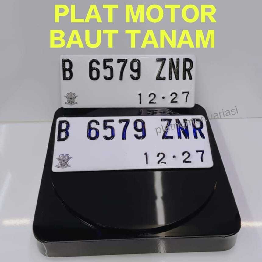 Jual Cetak angka plat motor baut tanam putih | Shopee Indonesia