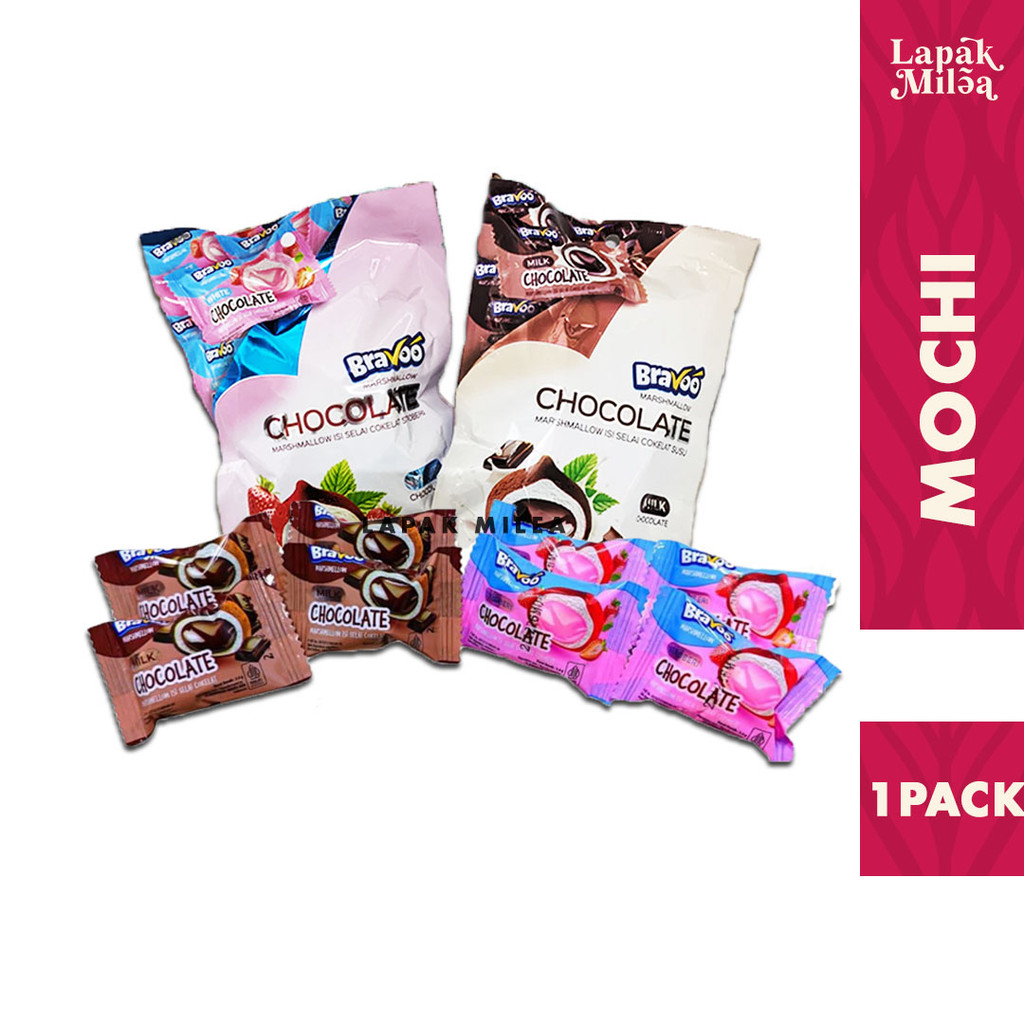 Jual Mochi Marshmallow Isi Selai Lumer Bravo 1 Pack Isi 5 pc x 3.6gr ...