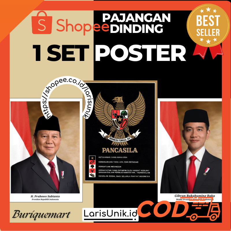 Jual BRQ2 Gambar Foto Poster Cetak Presiden Dan Wakil Prabowo Gibran ...