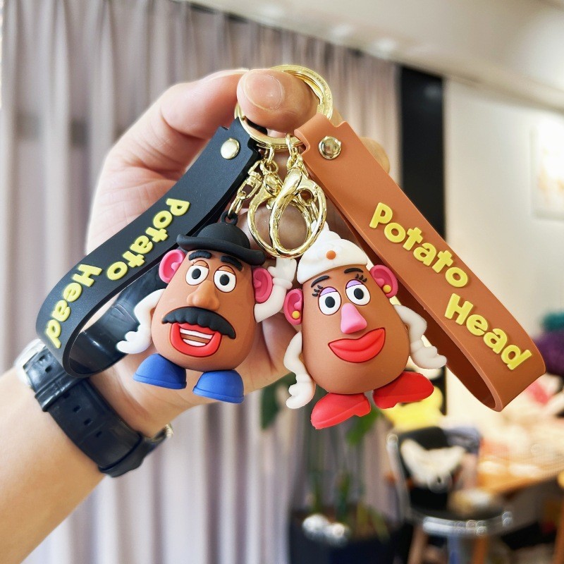 Jual Quirky creative cartoon Toy Story Mr Egghead keychain ugly cute ...