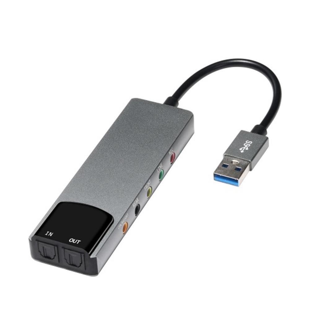 Jual Laptop Desktop Computer Sound Card 5.1 Channel USB Cable Fiber ...
