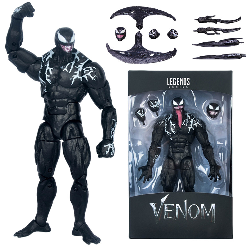 Jual Venom Action Figure Hasbro SHFiguarts Symbiote Head Carving 2.0 ...