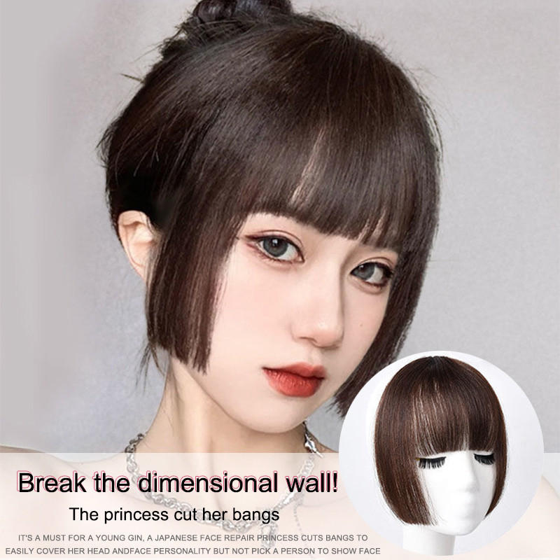 Jual Princess Cut Poni Cosplay Gaya Rambut Realistis Lucu Potongan Wig ...