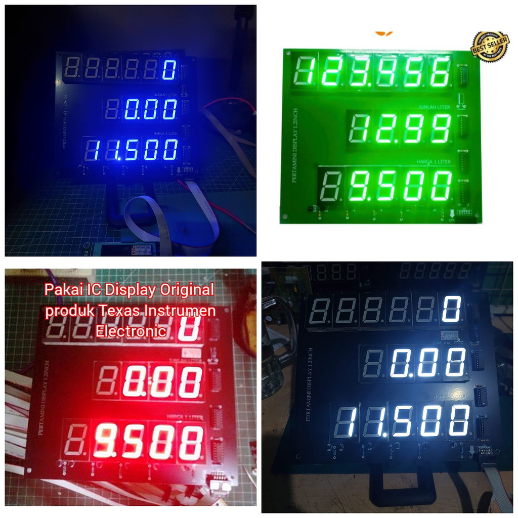 Jual Layar Display Pom Mini Pertamini Segmen Seven 1.2 Inch Warna Merah ...