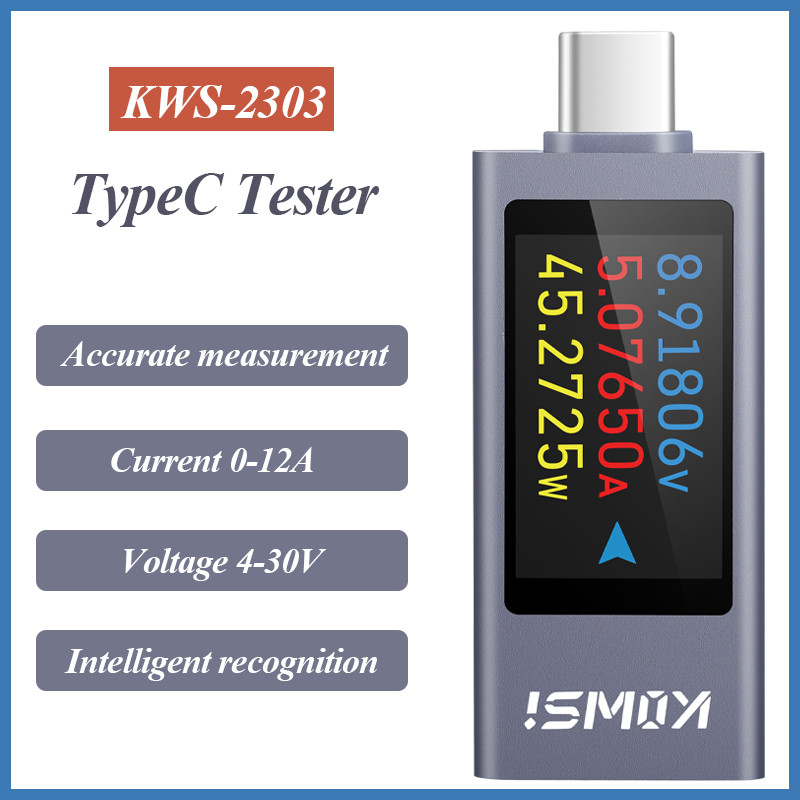 Jual KWS-2303C Type-C Current and Voltage Monitor Power Meter Tester ...