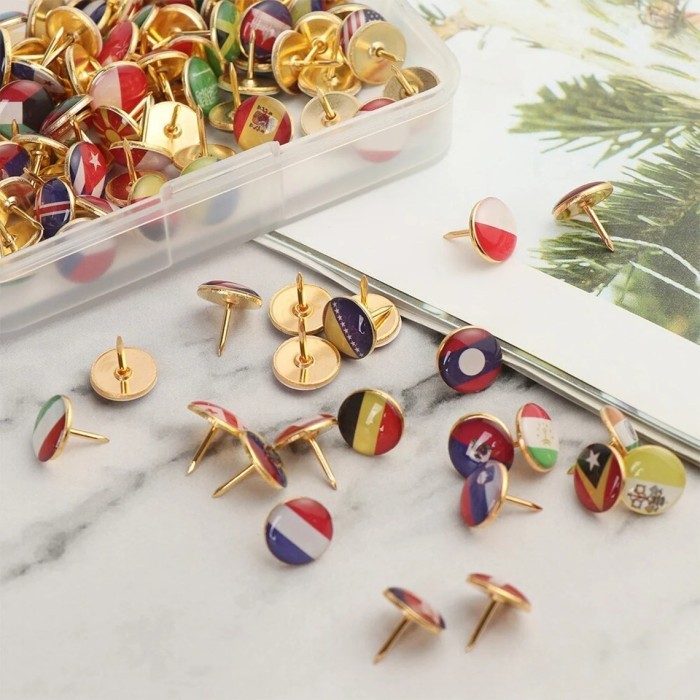 Jual Push Pin Peta Bendera Negara / Flags Push Pins For Wood World Map ...