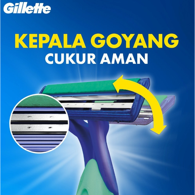 Jual Gillette Blue 2 Flexi Silet Alat Cukur Jenggot Tajam Serbaguna ...