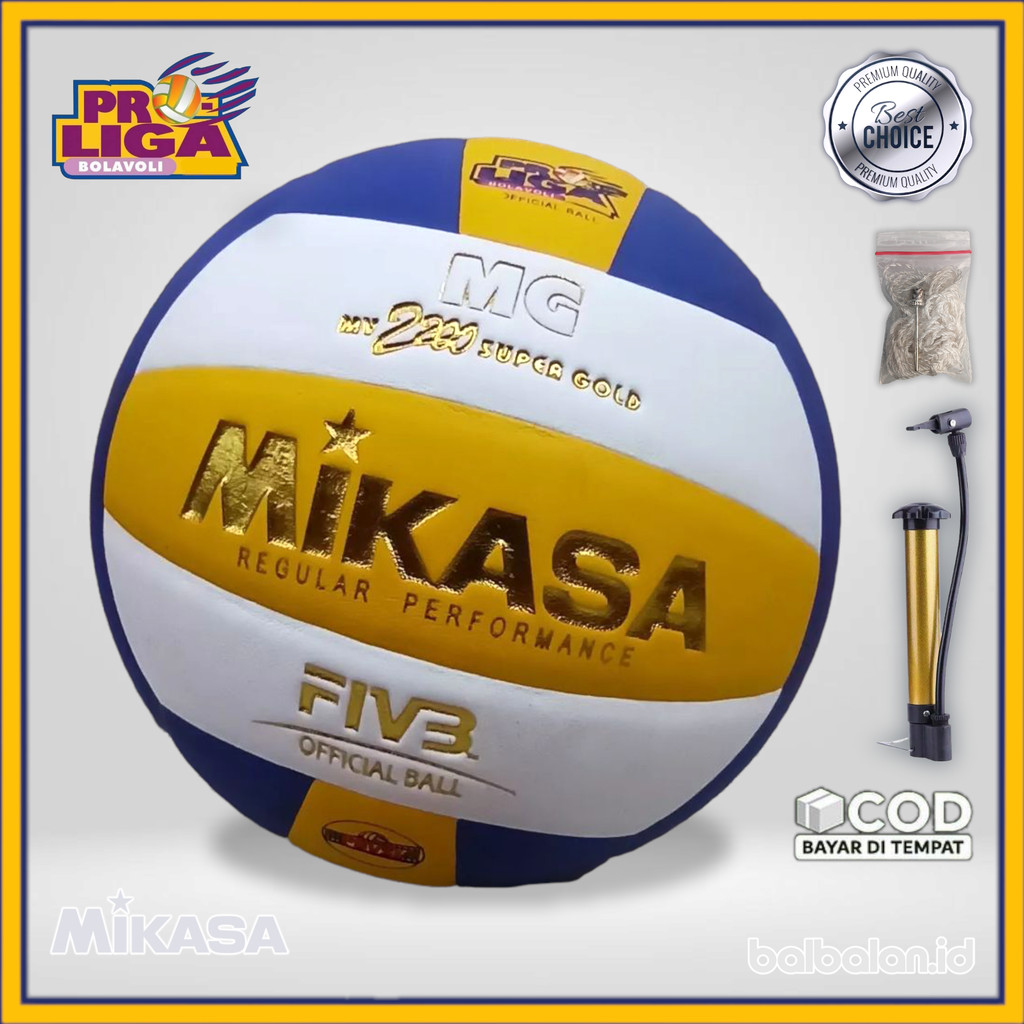 Jual MIKASA VOLLEY BALL MV 2200 SUPER GOLD | Shopee Indonesia