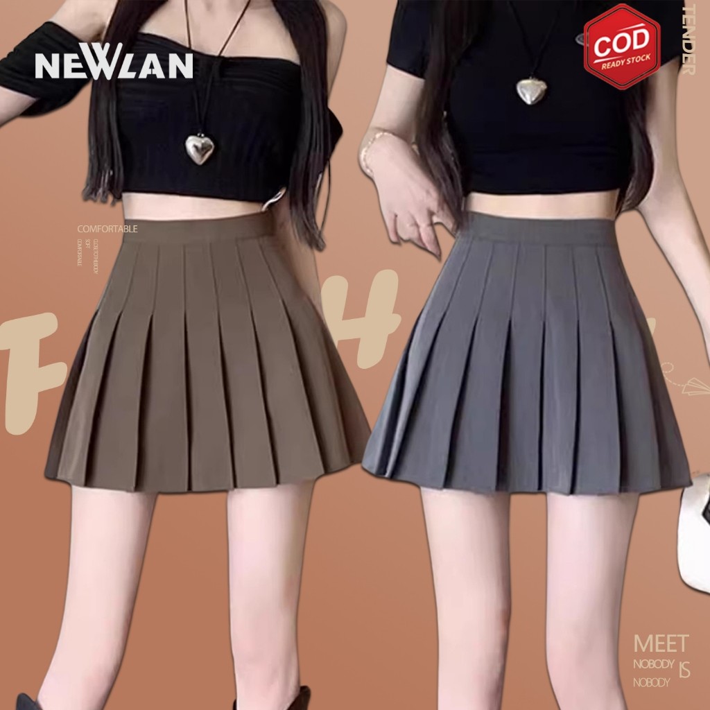 Jual Newlan DQ029 Rok Tennis Pendek Mini Skirt Rok Pendek Korean Women ...
