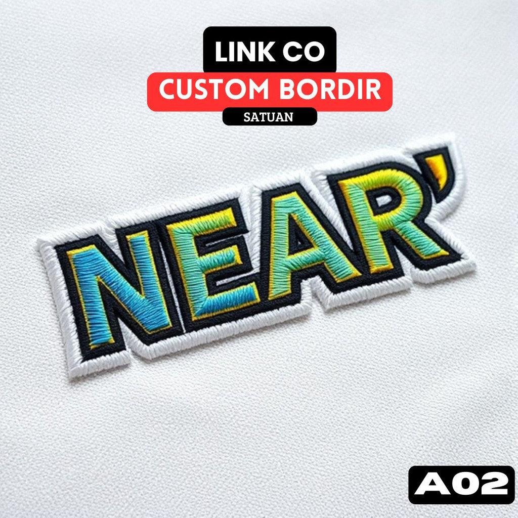 Jual A02 CUSTOM BORDIR PATCH/LOGO SATUAN GAMBAR BEBAS MURAH/NEGO ...