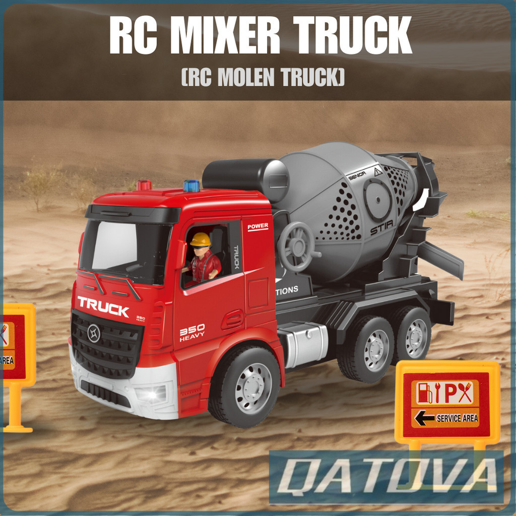 Jual QATOVA Mainan Anak Truk Molen Remote Control RC Dump Warna Baterai ...