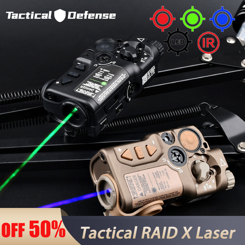 Jual Tactical RAID X Laser Aiming Red Dot Green Blue Infrared Rays IR ...